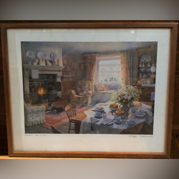 Home Interiors | Wall Decor | Stephen Darbishire Sunday Tea Time Framed ...